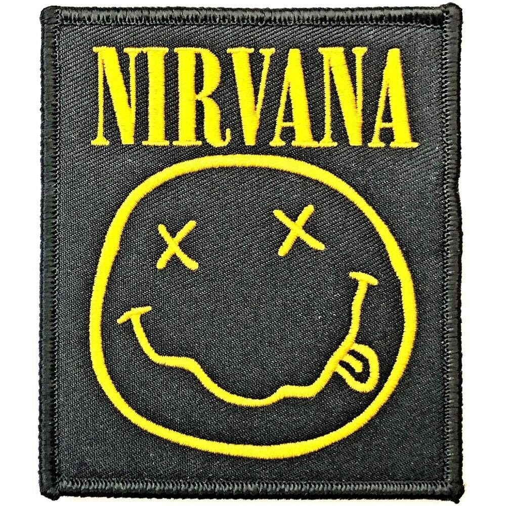Nirvana Smiley Logo Patch New Rock Band Iron-on Embroidered Iron on ...